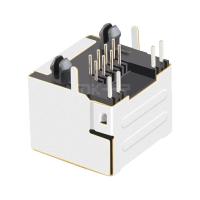 China LPJE101BGNL Ethernet RJ45 Jack without Integrated Magnetics Tab Up Yellow/Green LED 1X1 Port for sale