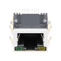 China LPJES1013AGNL 1 Port SMT RJ45 Modular Jack Without Integrated Magnetics Tab Up Yellow/Green Led for sale