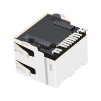 China LPJES1013AGNL 1 Port SMT RJ45 Modular Jack Without Integrated Magnetics Tab Up Yellow/Green Led for sale