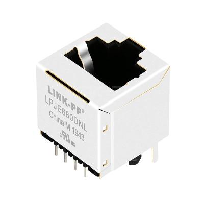 China LPJE680DNL Without LED 8P8C Vertical RJ45 Modular Jack without Integrated Magnetics for sale