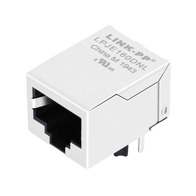 China Side Entry Shielded Tab Down Without Led 1X1 Port RJ45 Modular Jacks without Integrated Magnetics for sale