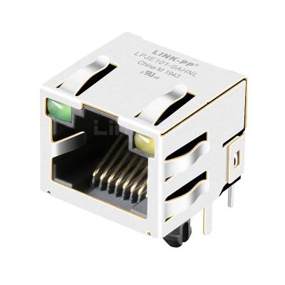 China LPJE101-0AHNL 1X1 Port RJ45 8P8C Modular Jack without Magnetics Tab Up Green/Yellow Led for sale