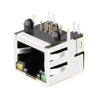China LPJE101-0AHNL 1X1 Port RJ45 8P8C Modular Jack without Magnetics Tab Up Green/Yellow Led for sale