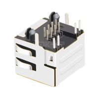 China LPJE101-0AHNL 1X1 Port RJ45 8P8C Modular Jack without Magnetics Tab Up Green/Yellow Led for sale