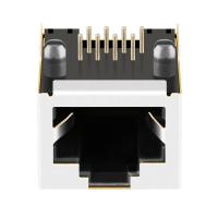 China LPJE101DNL Connector Ethernet RJ45 Jack without Integrated Magnetics Tab Up Side Entry Shielded Without Led for sale