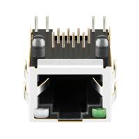 China Tab Up Green/Yellow&Green LED 1X1 Port Ethernet RJ45 Jack without Integrated Magnetics for sale
