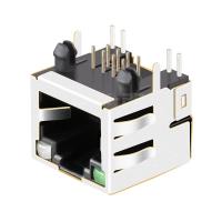 China Tab Up Green/Yellow&Green LED 1X1 Port Ethernet RJ45 Jack without Integrated Magnetics for sale