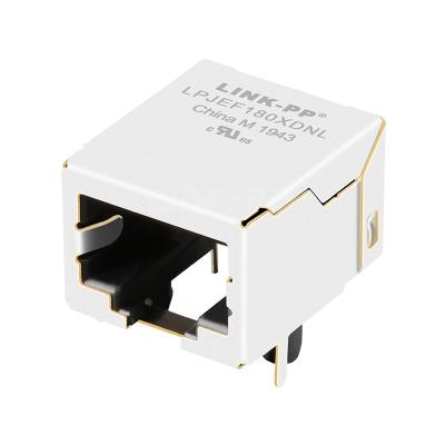 China LPJEF180XDNL Side Entry Pcb Without Leds Connectors RJ45 Panel Mount Jack without Integrated Magnetics for sale