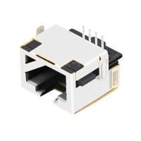 China LPJE4713CNL 1X1 Port Without LED PCB Edge THT Shielded Low Profile RJ45 Jack Without Integrated Magnetics for sale