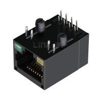 China LPJE160NDNL 1X1 Port RJ45 Modular Jack without Integrated Magnetics Tab Down Yellow/Green Led for sale