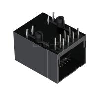 China LPJE160NDNL 1X1 Port RJ45 Modular Jack without Integrated Magnetics Tab Down Yellow/Green Led for sale