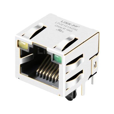 China LPJE101AGNL Tab Up RJ45 Connector Jack Without Integrated Magnetics Yellow/Green LED for sale