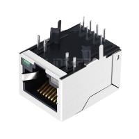China LPJE160H118NL Tab Down 1X1 Port RJ45 Modular Jack Green&Orange/Green Led Without Integrated Magnetics for sale