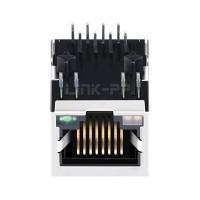 China LPJE160H118NL Tab Down 1X1 Port RJ45 Modular Jack Green&Orange/Green Led Without Integrated Magnetics for sale