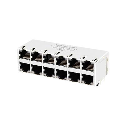 China LPJE265A4NL 2X6 Port RJ45 Modular Jack Green&Yellow/Green&Yellow LED Without Integrated Magnetics for sale