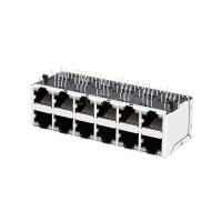 China LPJE265A4NL 2X6 Port RJ45 Modular Jack Green&Yellow/Green&Yellow LED Without Integrated Magnetics for sale