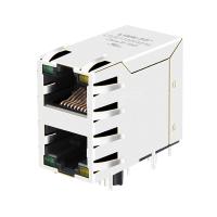 China LPJE17200AENL Green/Yellow LED 2X1 Port RJ45 Jacks without Integrated Magnetics for sale