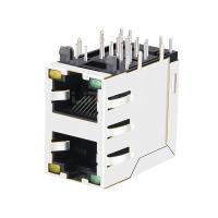 China LPJE17200AENL Green/Yellow LED 2X1 Port RJ45 Jacks without Integrated Magnetics for sale