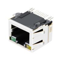 China LPJES101XBGNL Tab Up Yellow/Green LED 1X1 Port SMT RJ45 Jack without Integrated Magnetics for sale