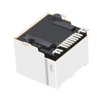 China LPJES101XBGNL Tab Up Yellow/Green LED 1X1 Port SMT RJ45 Jack without Integrated Magnetics for sale