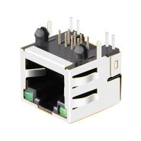 China LPJE101A65NL Tab Up Green/Green LED 1X1 Port RJ45 Jack without Integrated Magnetics for sale