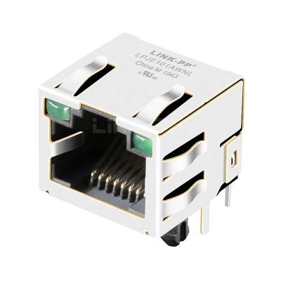 China LPJE101AWNL Tab Up Green/Green LED 1X1 Port RJ45 Connector without Integrated Magnetics for sale