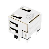 China LPJE101AWNL Tab Up Green/Green LED 1X1 Port RJ45 Connector without Integrated Magnetics for sale