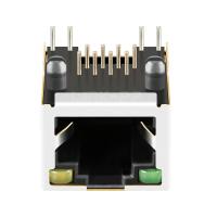 China LPJE101BHNL Tab Up Green/Yellow LED 1x1 Port RJ45 Modular Jack without Magnetics for sale