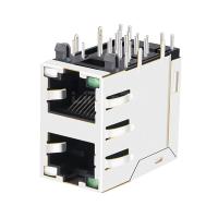 China LPJE106XA8NL Green/Yellow&Green LED 2X1 Port RJ45 Modular Jacks without Integrated Magnetics for sale