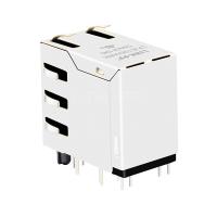 China LPJE106XA8NL Green/Yellow&Green LED 2X1 Port RJ45 Modular Jacks without Integrated Magnetics for sale
