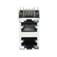 China LPJE106XA8NL Green/Yellow&Green LED 2X1 Port RJ45 Modular Jacks without Integrated Magnetics for sale