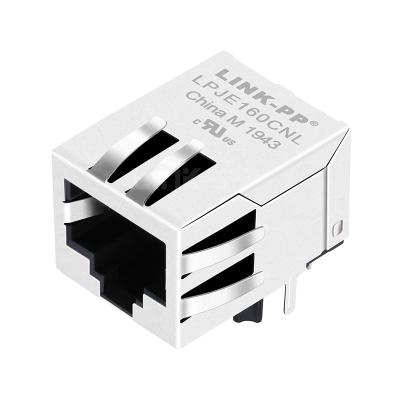China LPJE160CNL Tab Down Without Led 1X1 Port RJ45 Modular Jacks without Integrated Magnetics for sale