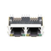 China LPJE201-0AHNL Tab UP Green/Yellow LED 1X2 Port RJ45 Jack Without Integrated Magnetics for sale