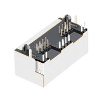 China LPJE201AWNL Tab UP Green/Green LED 1X2 Port RJ45 Jack without Integrated Magnetics for sale
