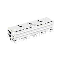 China LPJE401-0AHNL Tab Up Green/Yellow LED 1X4 Port RJ45 Modular Jack Without Integrated Magnetics for sale