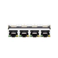 China LPJE401BGNL 1X4 Port RJ45 Modular Jack Tab Up Yellow/Green LED Without Integrated Magnetics for sale