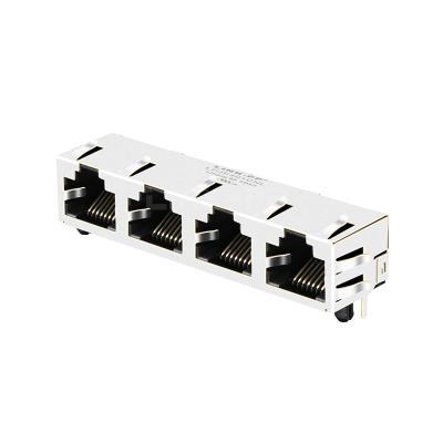 China LPJE401CNL Tab Up Without LED 1X4 Port RJ45 Jacks Without Integrated Magnetics for sale