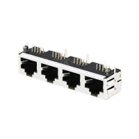 China LPJE401CNL Tab Up Without LED 1X4 Port RJ45 Jacks Without Integrated Magnetics for sale