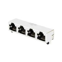 China LPJE401DNL Tab Up Without LED 1X4 Port RJ45 Connectors Without Integrated Magnetics for sale