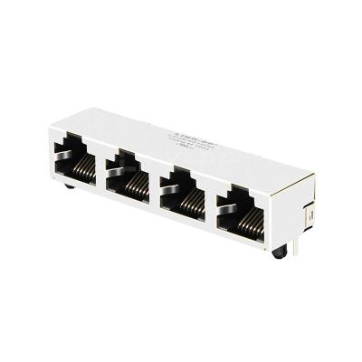 China LPJE401DNL Tab Up Without LED 1X4 Port RJ45 Connectors Without Integrated Magnetics for sale