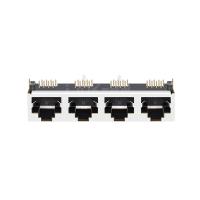 China LPJE401DNL Tab Up Without LED 1X4 Port RJ45 Connectors Without Integrated Magnetics for sale