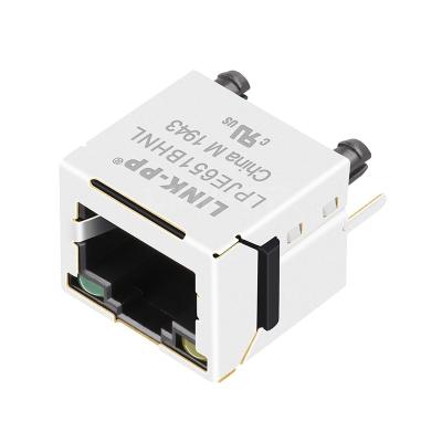 China LPJE651BHNL Tab Up Green/Yellow Led 1X1 Port Vertical RJ45 Modular Jack without Integrated Magnetics for sale
