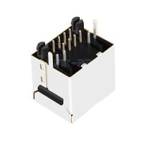China LPJE651BHNL Tab Up Green/Yellow Led 1X1 Port Vertical RJ45 Modular Jack without Integrated Magnetics for sale