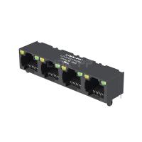 China LPJE401NGNL Tab Up Yellow/Green LED 1X4 Port RJ45 Jacks Without Integrated Magnetics for sale