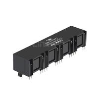 China LPJE401NGNL Tab Up Yellow/Green LED 1X4 Port RJ45 Jacks Without Integrated Magnetics for sale