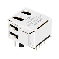 China LPJEF180-5CNL Side Entry Pcb Connector Without Leds RJ45 Panel Mount Jack without Integrated Magnetics for sale