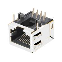 China LPJEF180-5CNL Side Entry Pcb Connector Without Leds RJ45 Panel Mount Jack without Integrated Magnetics for sale