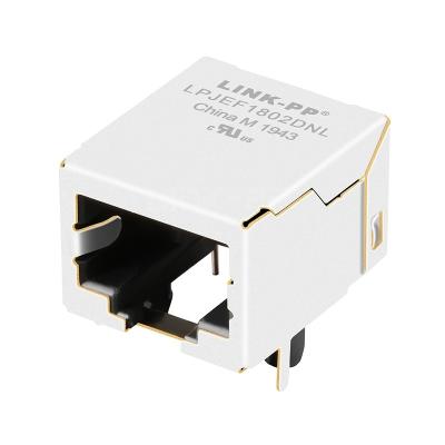 China LPJEF1802DNL Tab Down Without Led Side Entry Pcb Panel Mount RJ45 Jack Without Integrated Magnetics for sale