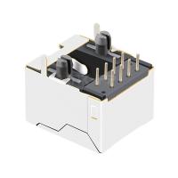 China LPJEF1802DNL Tab Down Without Led Side Entry Pcb Panel Mount RJ45 Jack Without Integrated Magnetics for sale