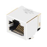 China LPJES101XDNL Side Entry Pcb 1X1 Port RJ45 Modular Jack Tab Up Without Led Without Integrated Magnetics for sale